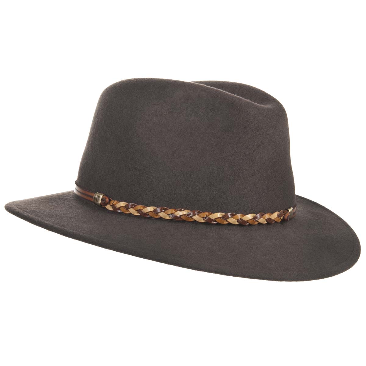 High quality sporty hat with strap in wool felt by Hutter