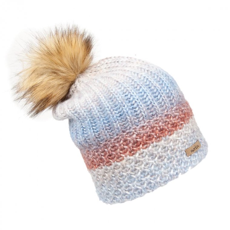 NORTON | cuffia donna con pompom -->