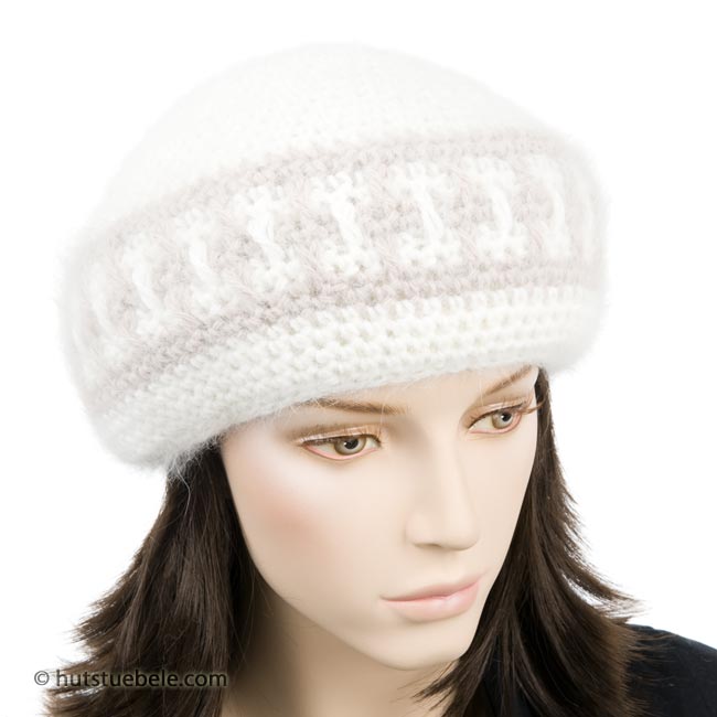 Basque cap in angora --> Online Hatshop for hats, caps, headbands ...