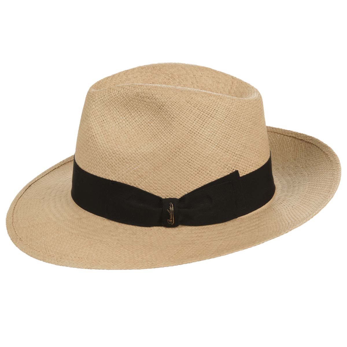 Natural straw hat classic design of Borsalino