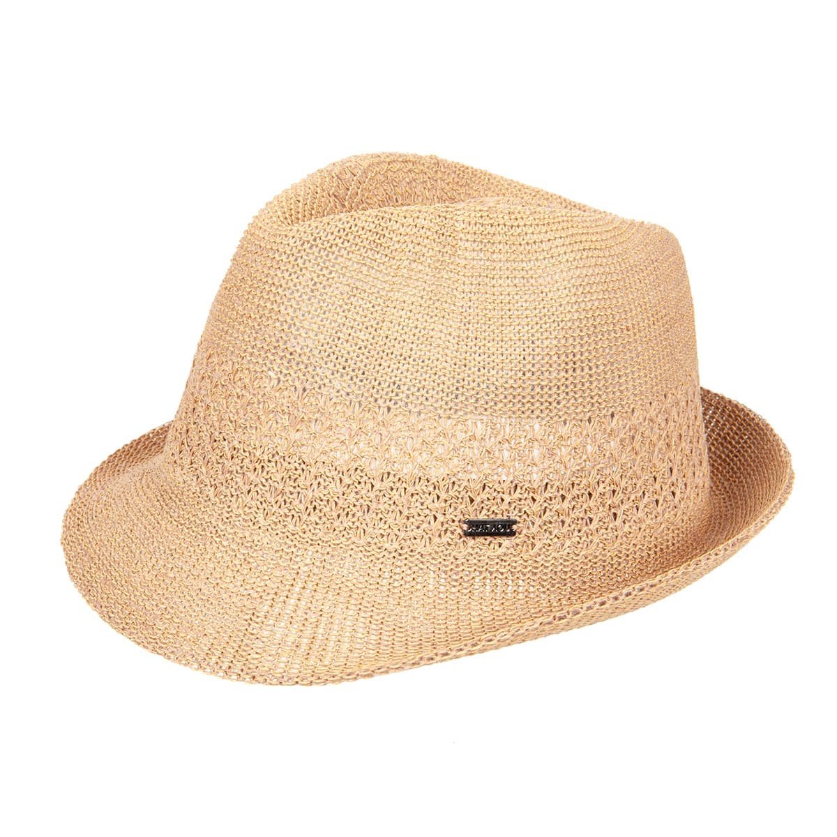 Zweifarbiger Trilby Strohhut | FASHION