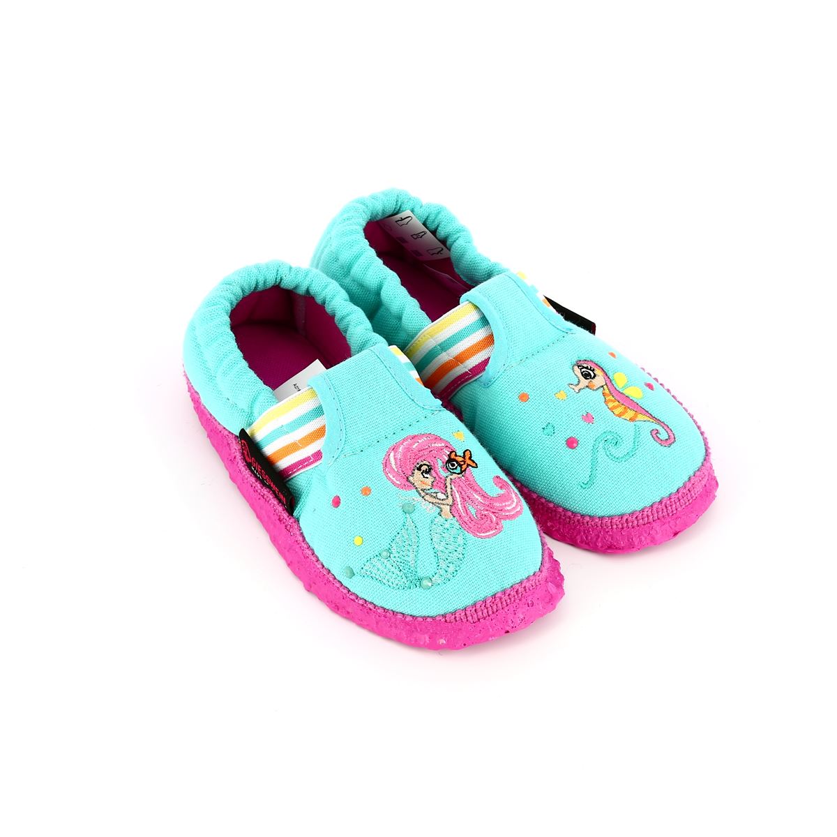 GIESSWEIN girly slippers Adnet with mermaid print (cotton)