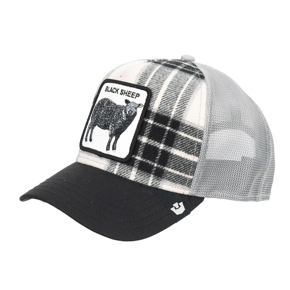 GOORIN | motif: Black sheep trucker cap visor cap plaid flannel ...