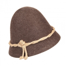 hunting hat with wool cord
