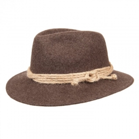 hunting hat with wool cord