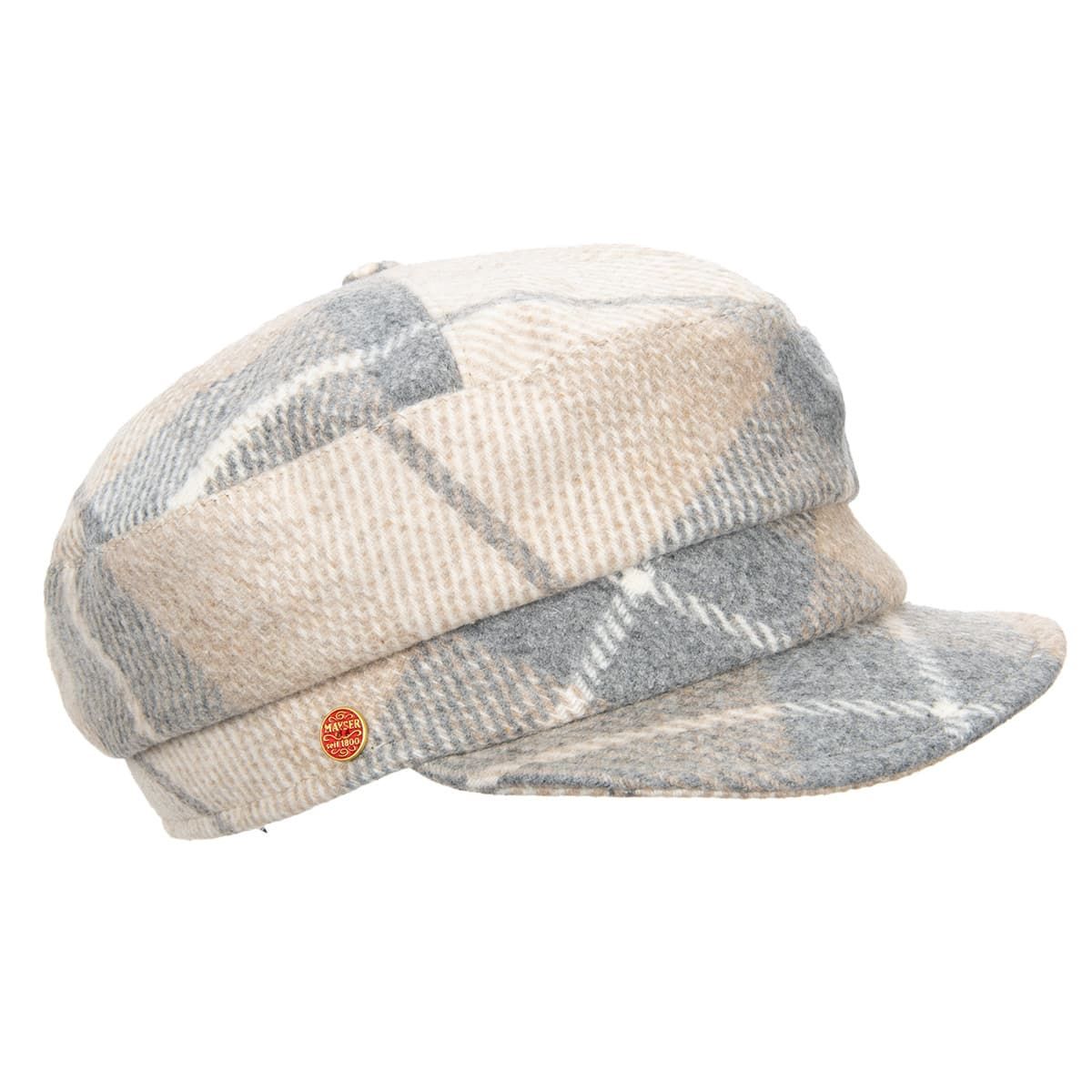 MAYSER ladies' balloon hat | check pattern & cozy warmt