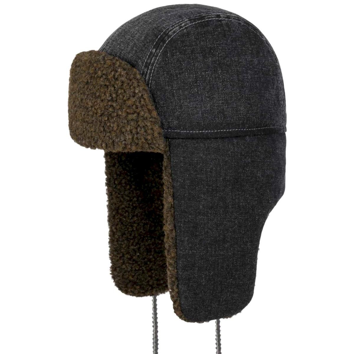 STETSON Bomber Cap: Denim aviator cap