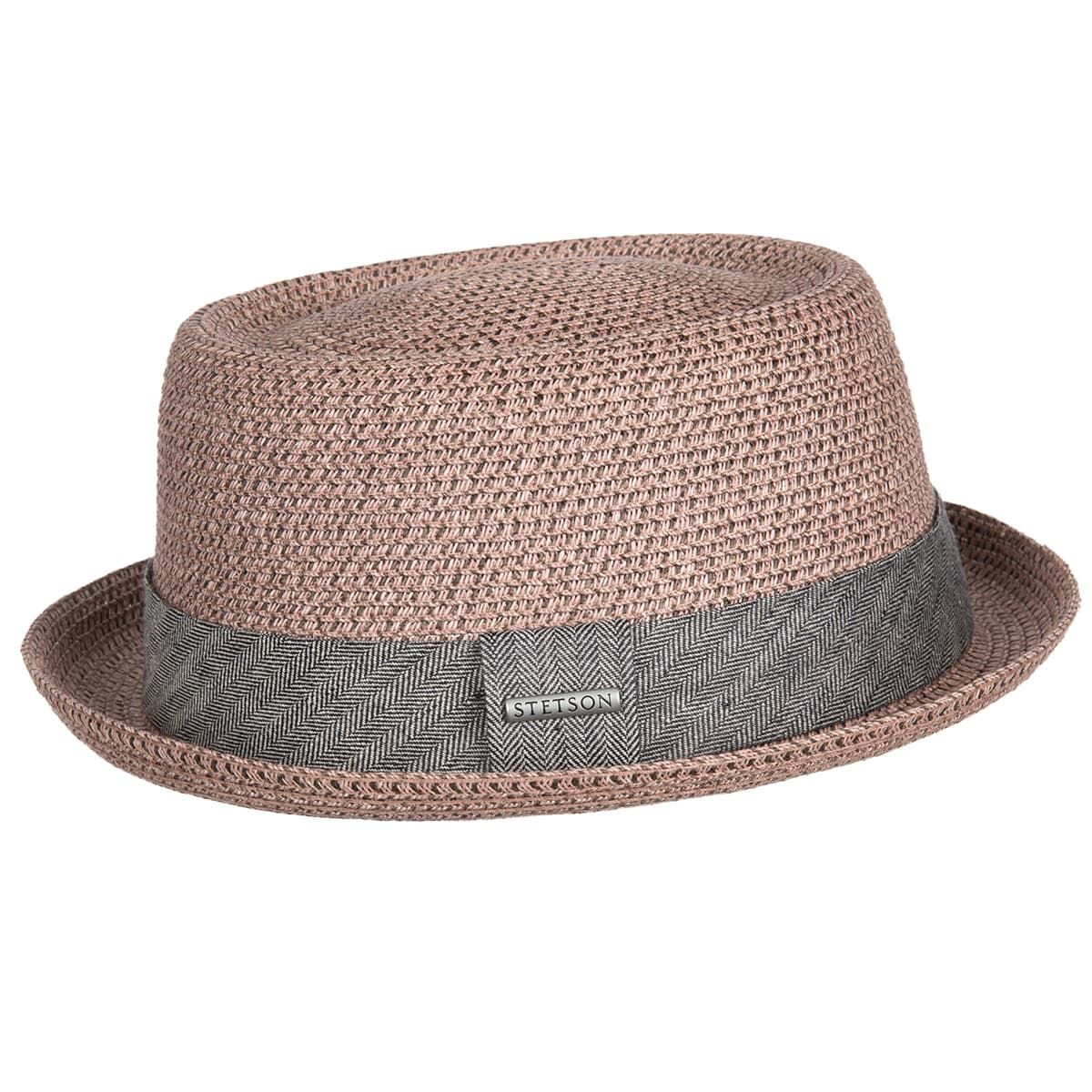 Elegant two-tone pork pie hat