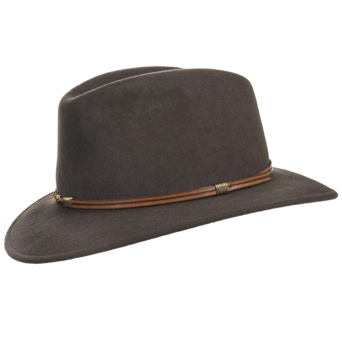 High quality sporty hat with strap in wool felt by Hutter