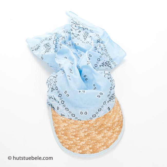 Straw shield with Bandana --> Online Hatshop for hats, caps, headbands ...