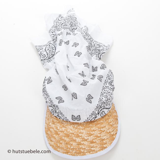 Straw shield with Bandana --> Online Hatshop for hats, caps, headbands ...