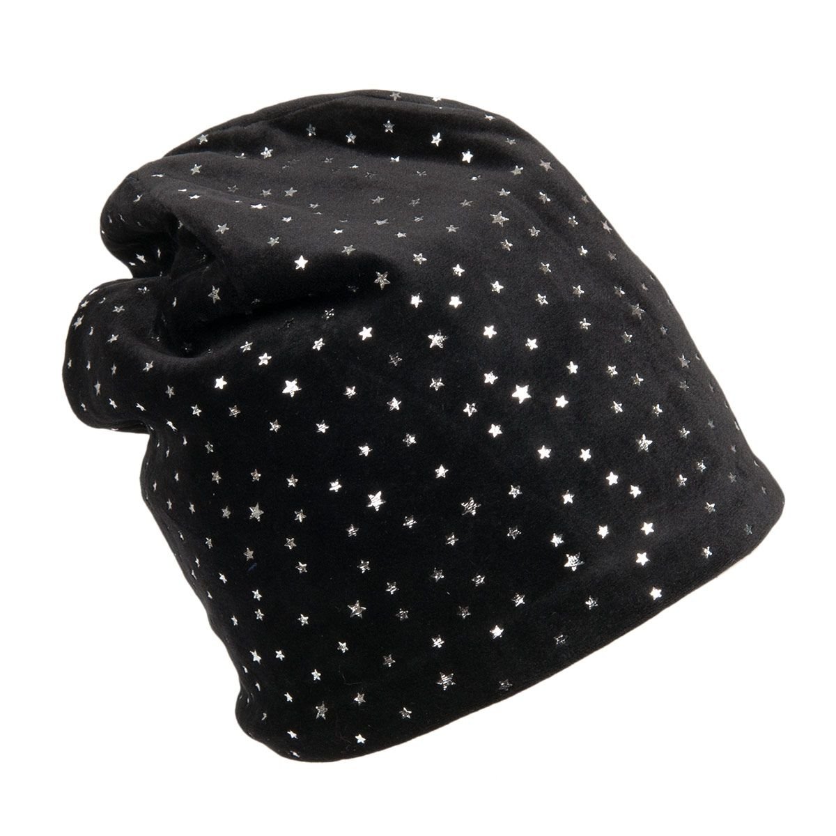 Girl beanie hat with star motif