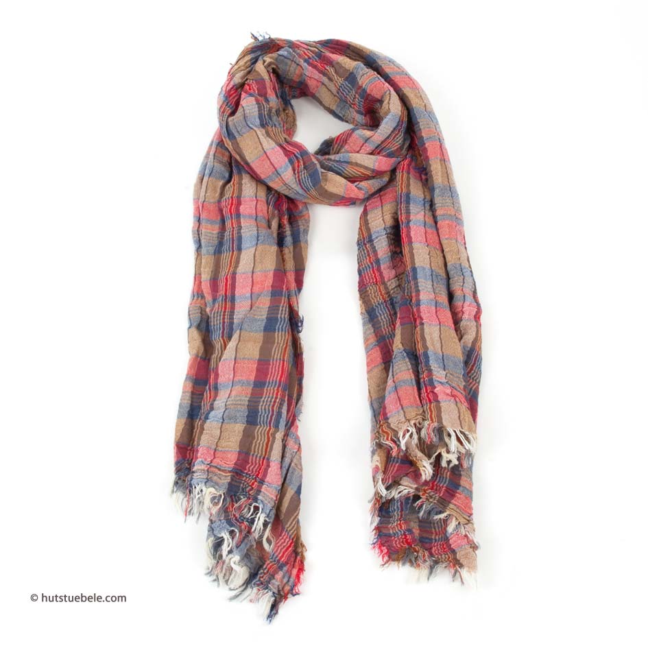 scarf for men with checkered pattern --> Online Hatshop for hats, caps ...